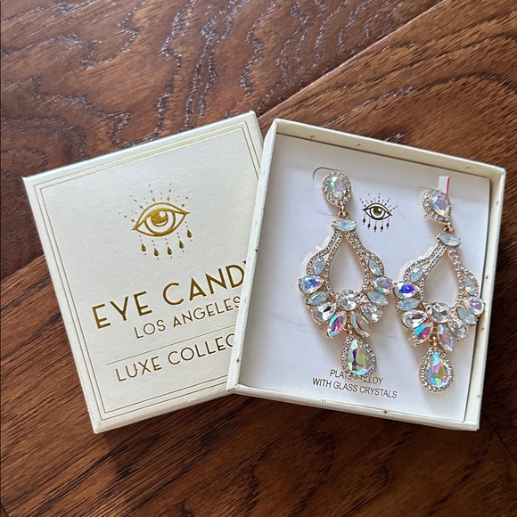 eye candy | Jewelry | Eye Candy Iridescent Crystal Earrings | Poshmark